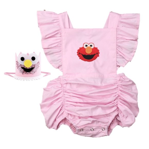 Dresses | Pastel Elmo Dress Elmo Clothes Outfit Birthday Clothes Romper ...